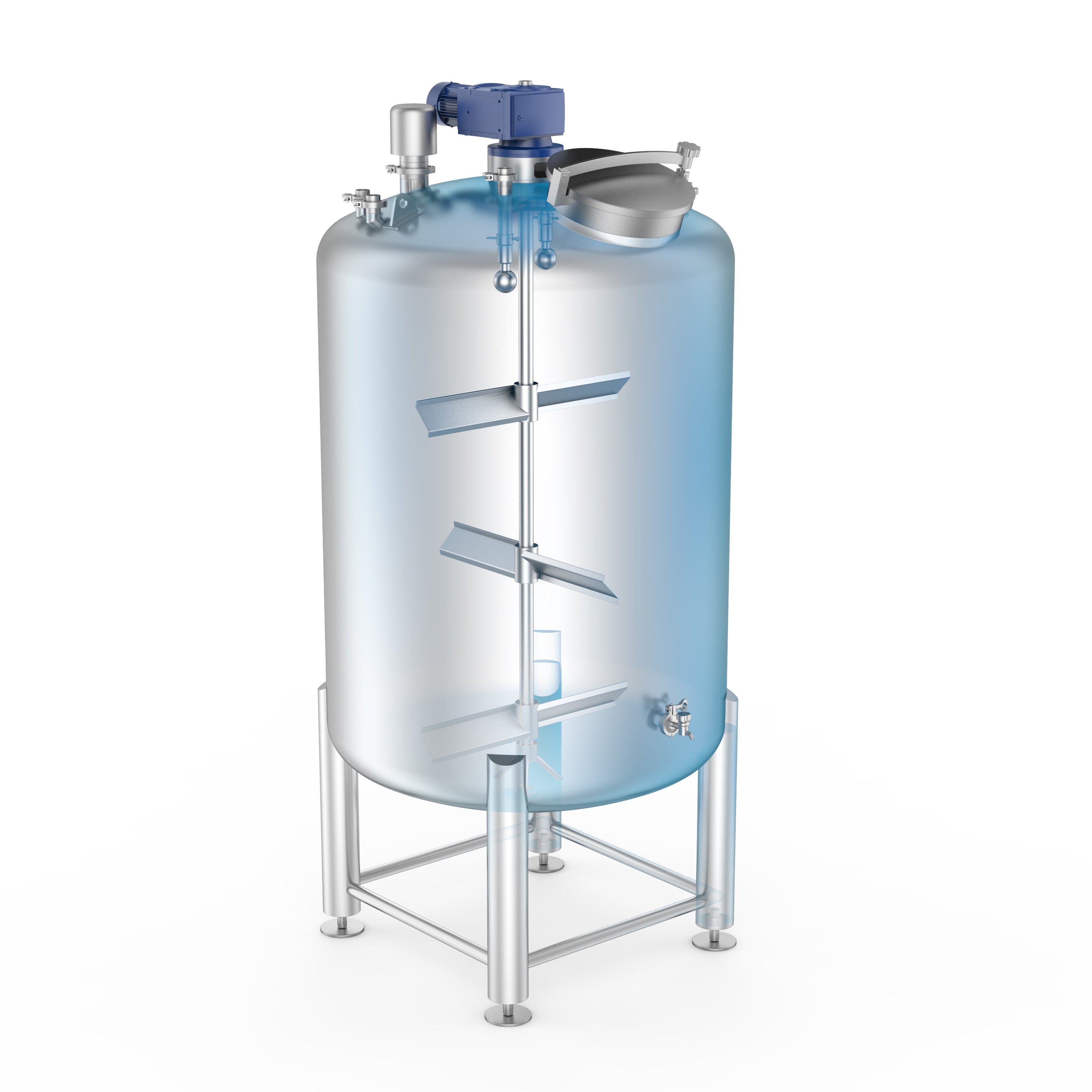 304 / 316L Stainless Steel Mixing Tank | Sanitary CIP System – Redwood ...